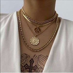 Boutiquee | Jewelry | Multi Layer Link Chain Choker Necklace | Poshmark